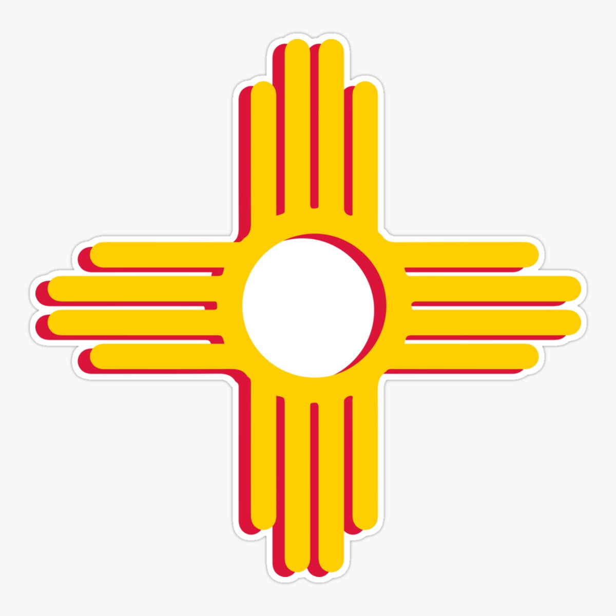 Maneki Zia Symbol New Mexico Symbol Sticker, Phone Decal Water Bottle ...