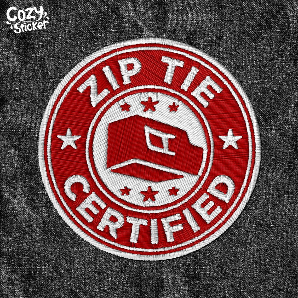 Maneki Zip Tie Certified Patch Electrician Construction Funny Hard Hat ...