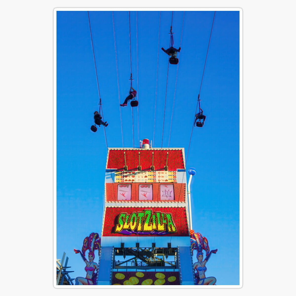 Maneki Ziplining At Slotzilla, Las Vegas Er, Phone Decal Water Bottle ...