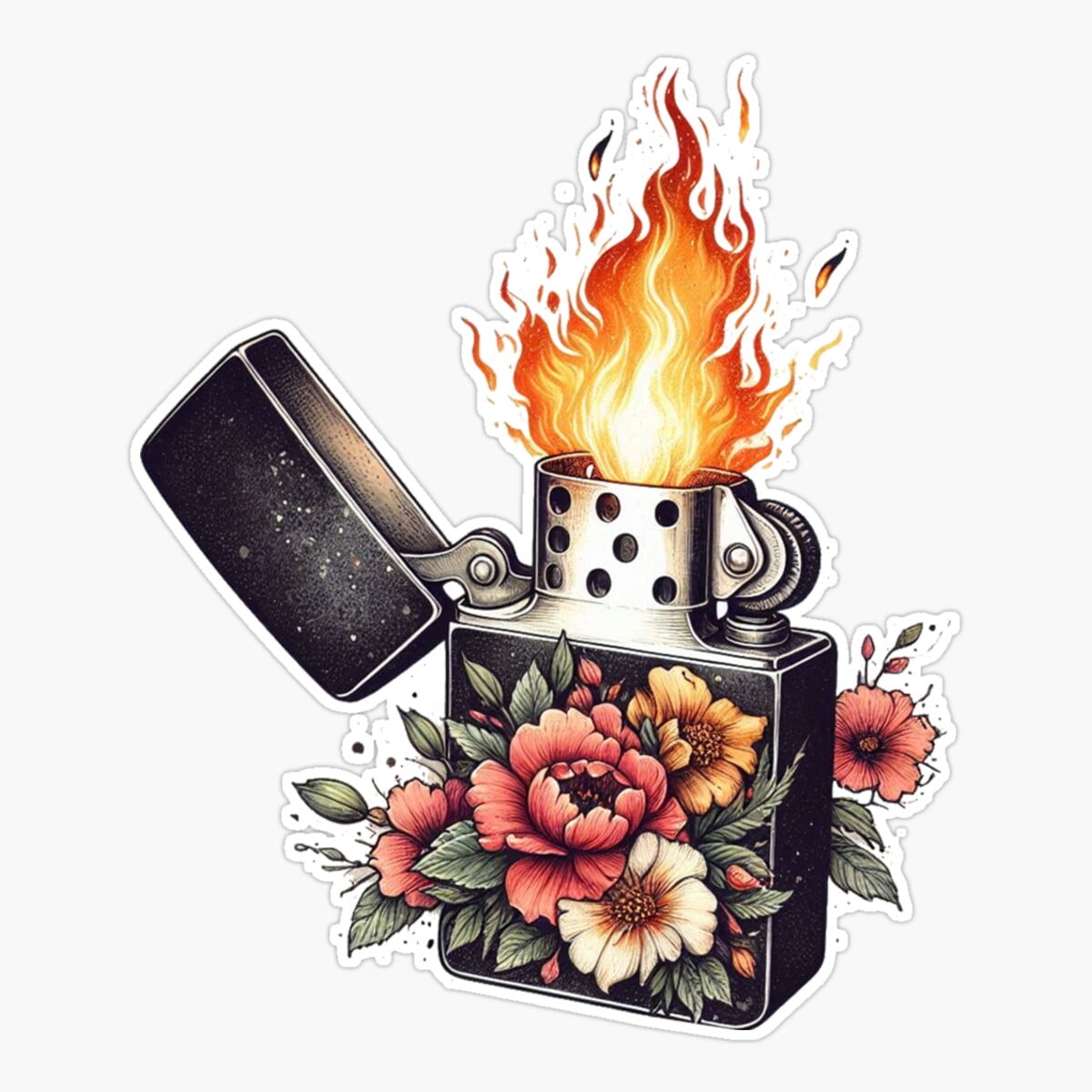 Maneki Zippo Sticker, Phone Decal Water Bottle Stickers Car Decals ...