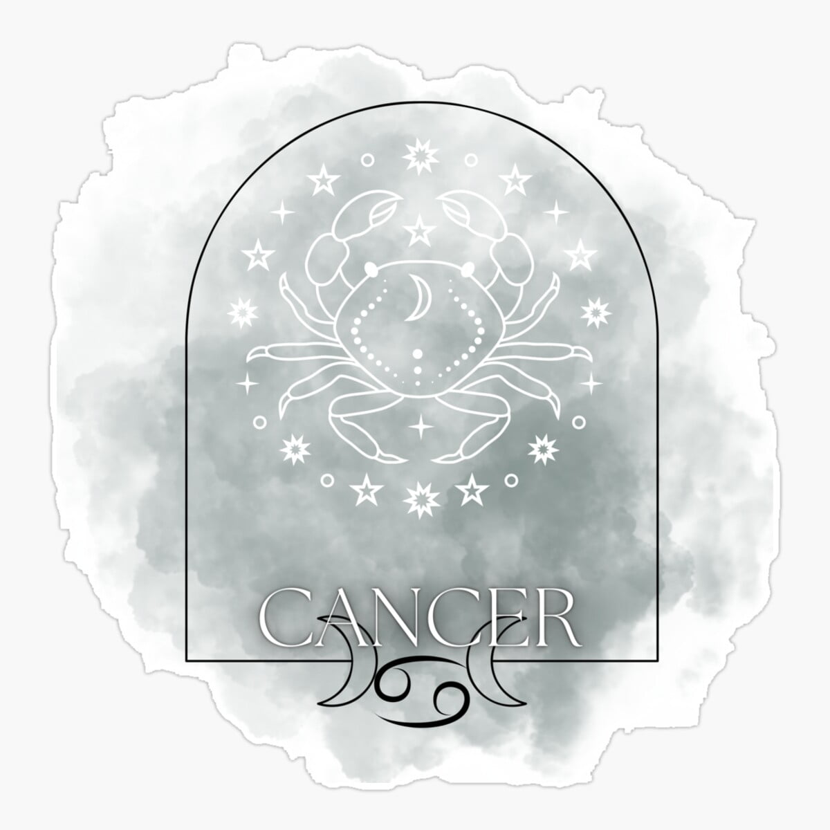 Maneki Zodiac Serenity: Cancer'S Lunar Guardian Sticker, Phone Decal ...