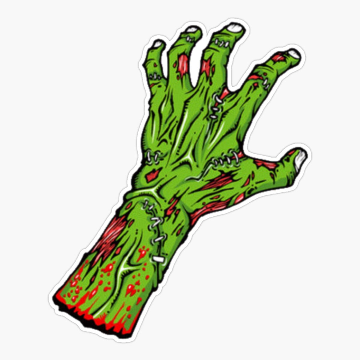 Maneki Zombie Hand Sticker, Phone Decal Water Bottle Stickers Car ...