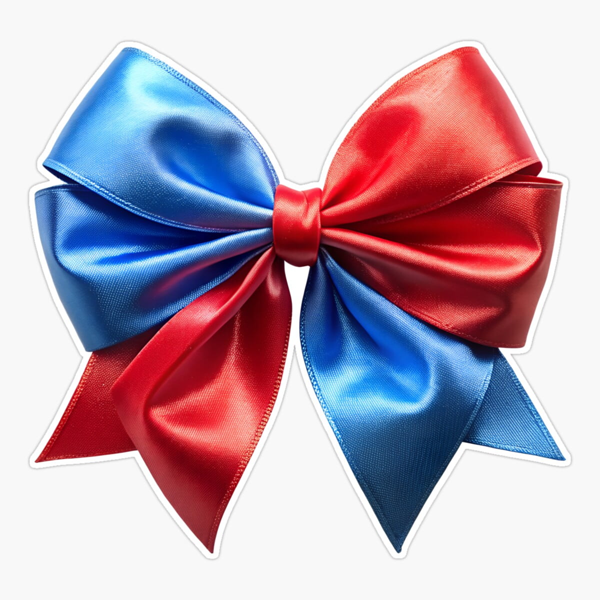 Maneki coquette aesthetic red and blue satin bow er,Phone Decal Water ...