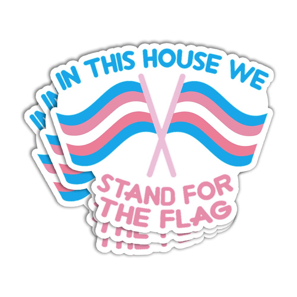 Maneki in This House We Stand for The Flag Sticker Proud Trans Ally ...