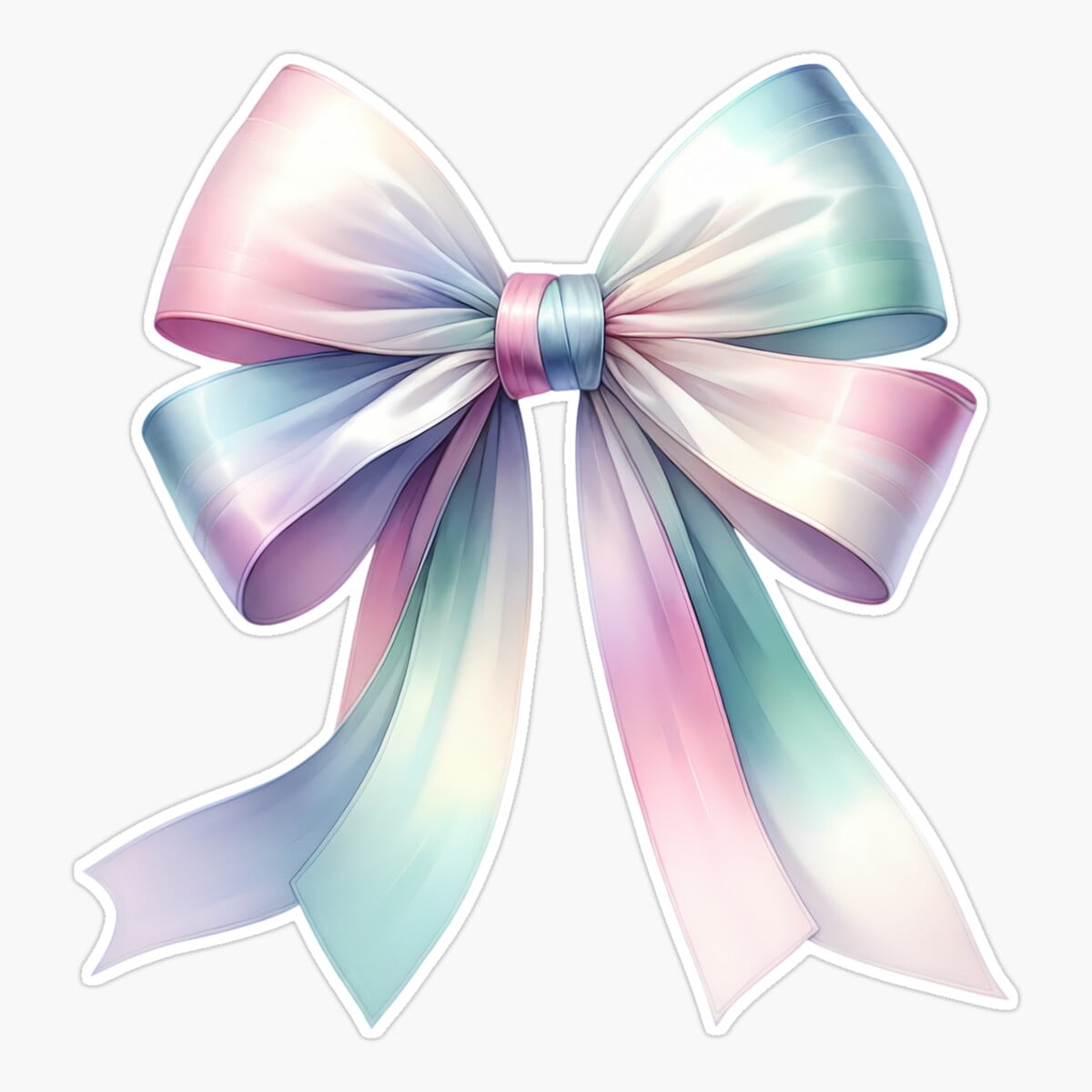 Maneki pastel pink blue green ribbon bow er,Phone Decal Water Bottle ...