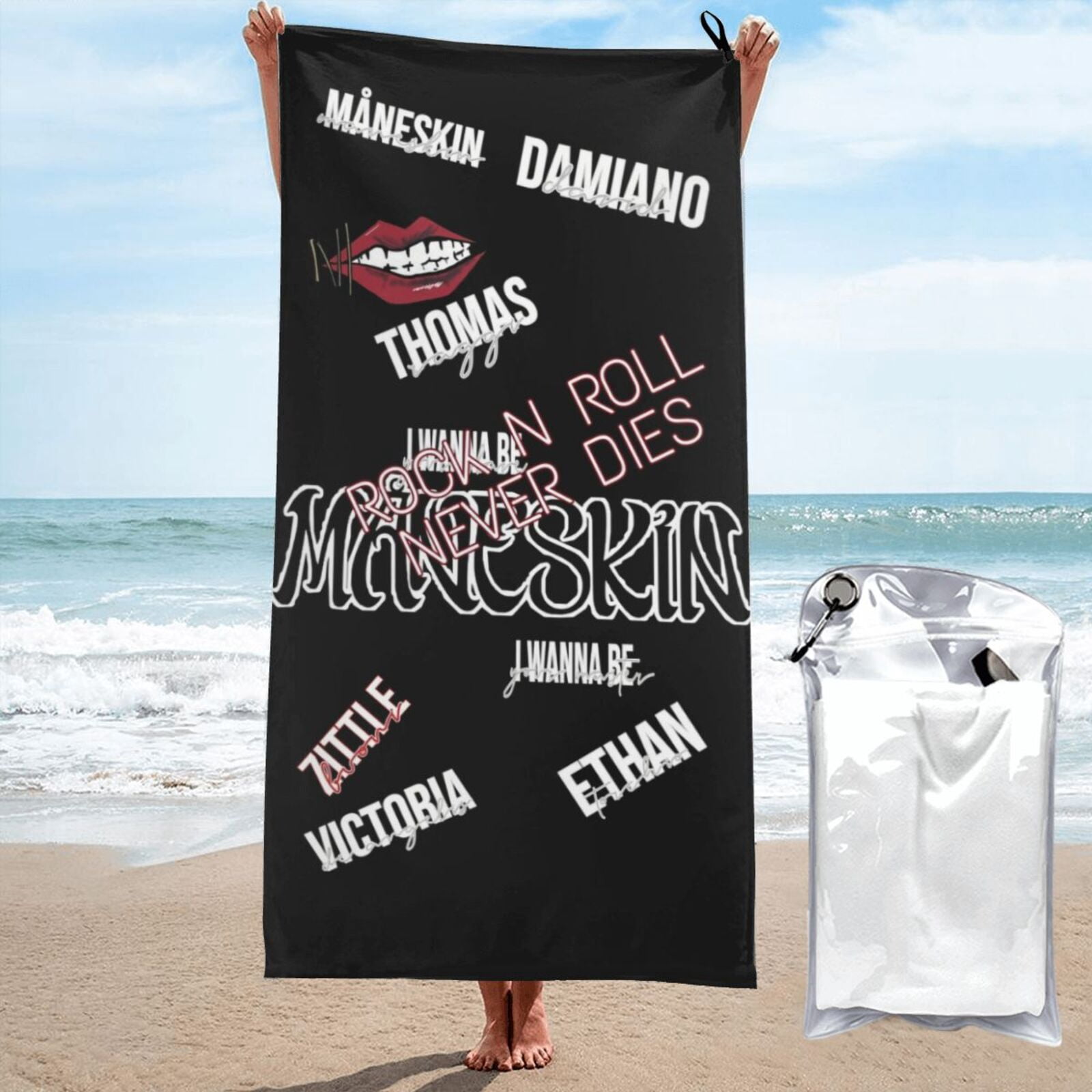 Maneskin Anime Towels, Absorbent Quick Drying Luxury Beach Towels, Bath ...