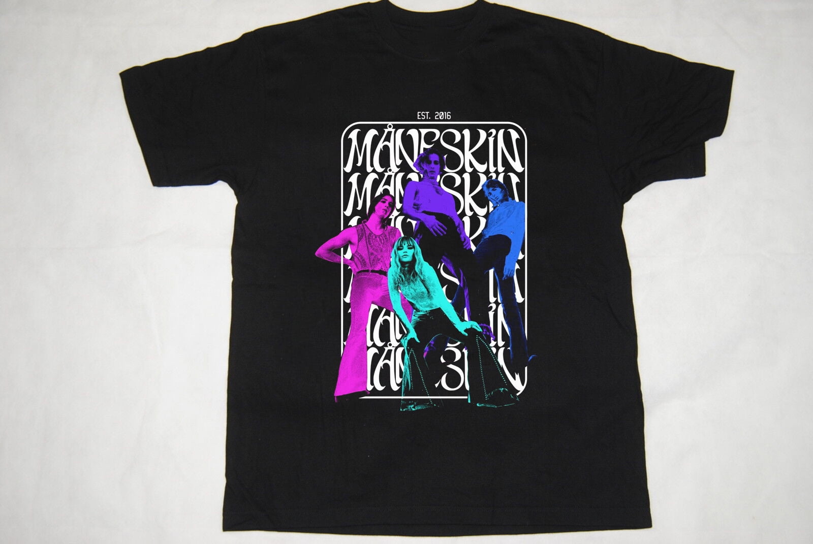 Maneskin Band Music On Stage Black T-Shirt Cotton Unisex - Walmart.com