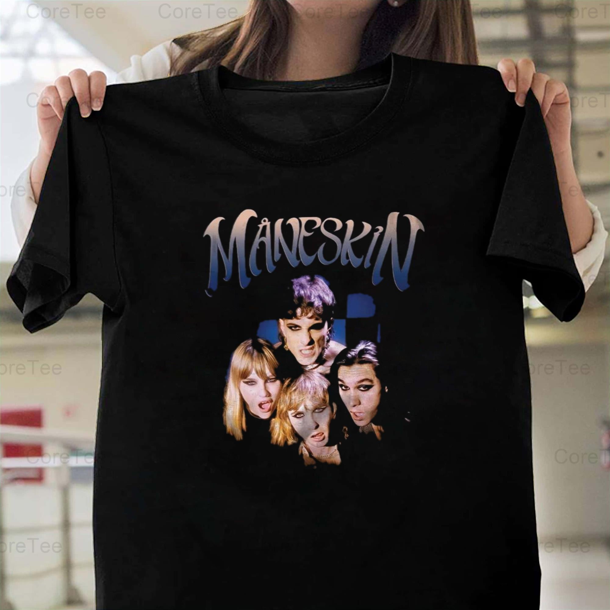 Maneskin Concert Tour Merch Italian Rock Band Eurovision Graphic Rock T ...