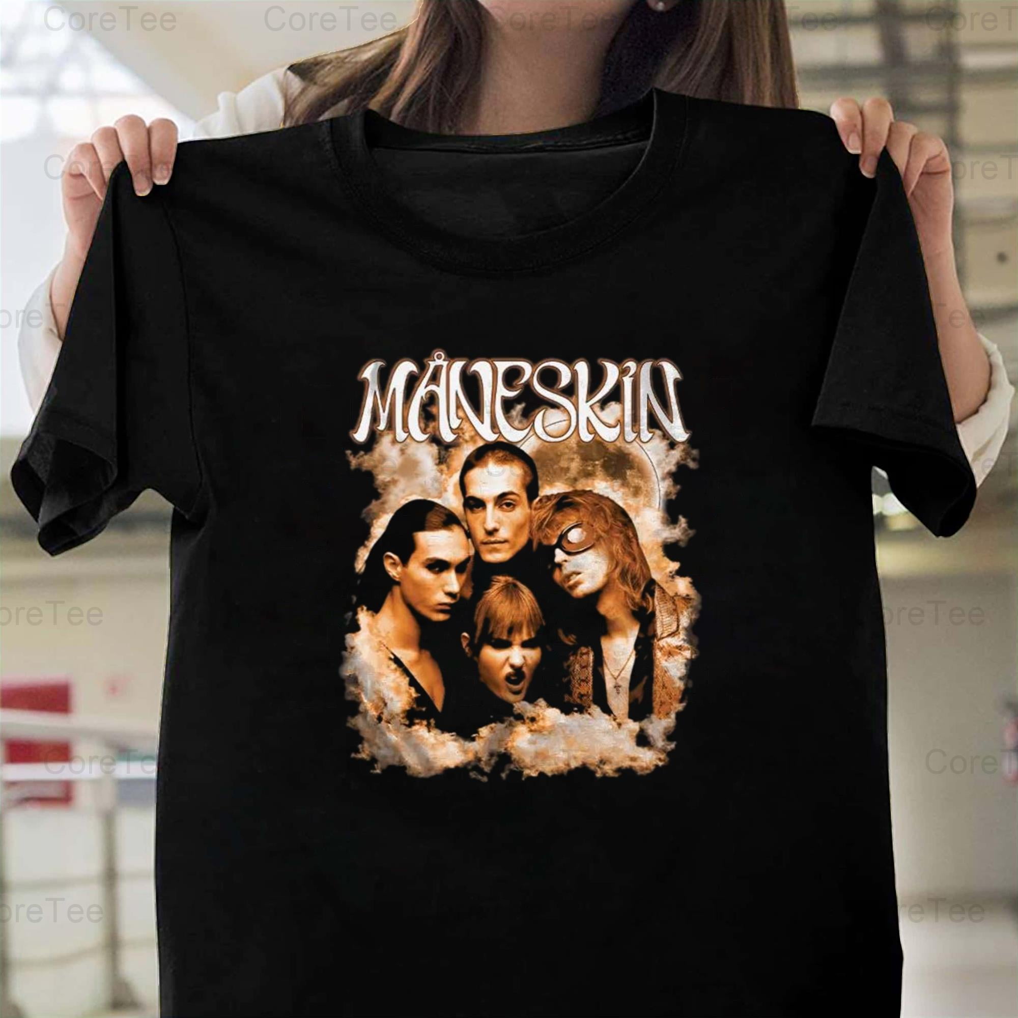 Maneskin Concert Tour Merch Italian Rock Band Eurovision Graphic Star T-Shirt Unisex, up to 5XL ...
