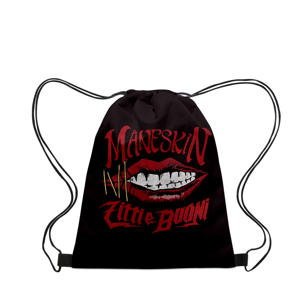 Maneskin Handbags Cloth Canvas rawstring bag backpack Women/Men Leisure ...