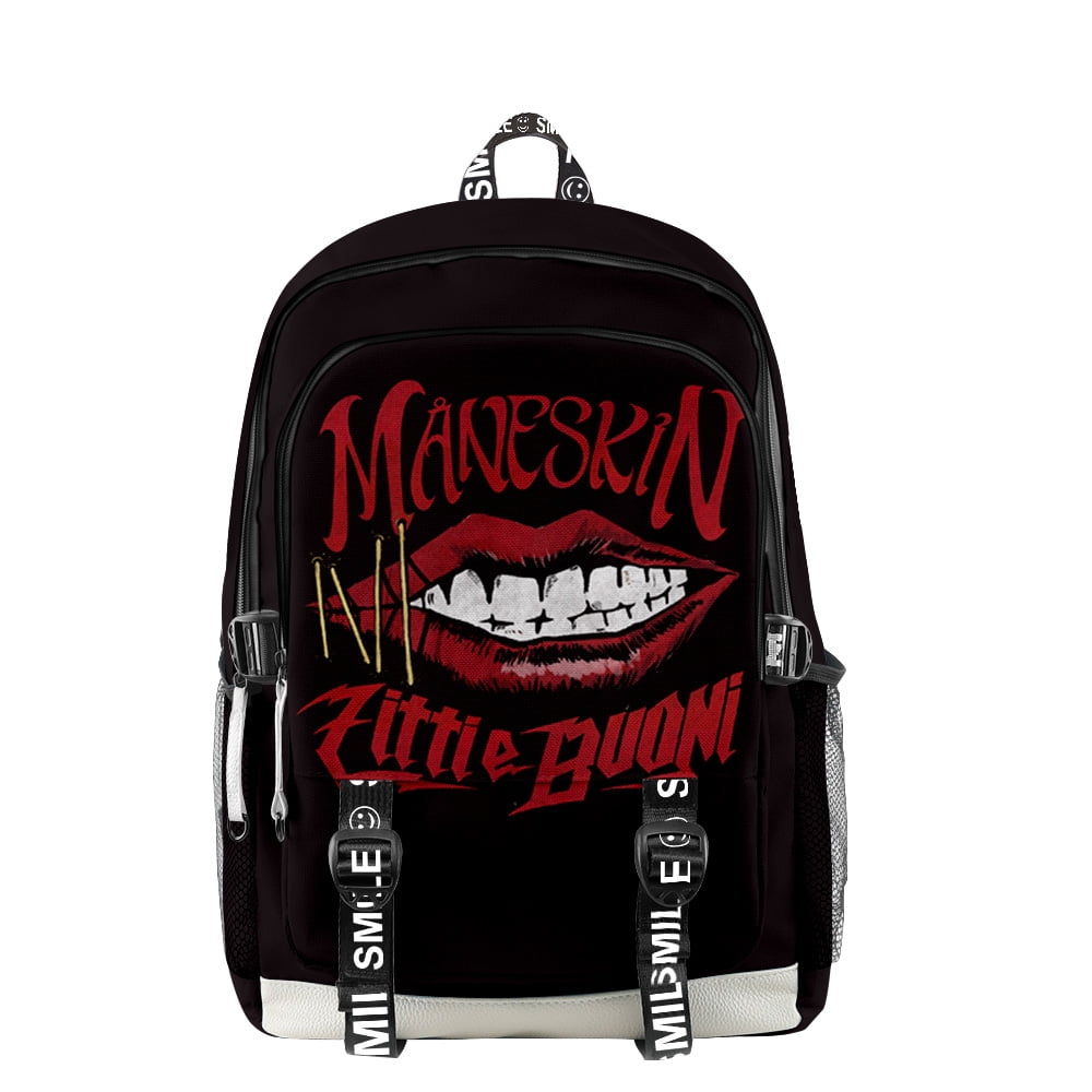 Maneskin Merch Cloth Backpack Multi Zipper Student large capacity ...