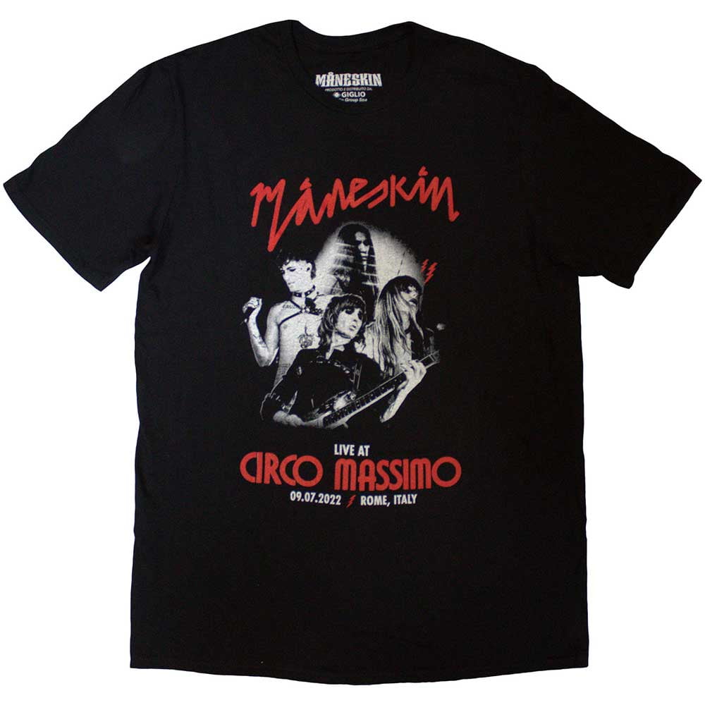 Maneskin Unisex T-Shirt: Live At Circo Massimo 2022 Poster (Ex-Tour ...