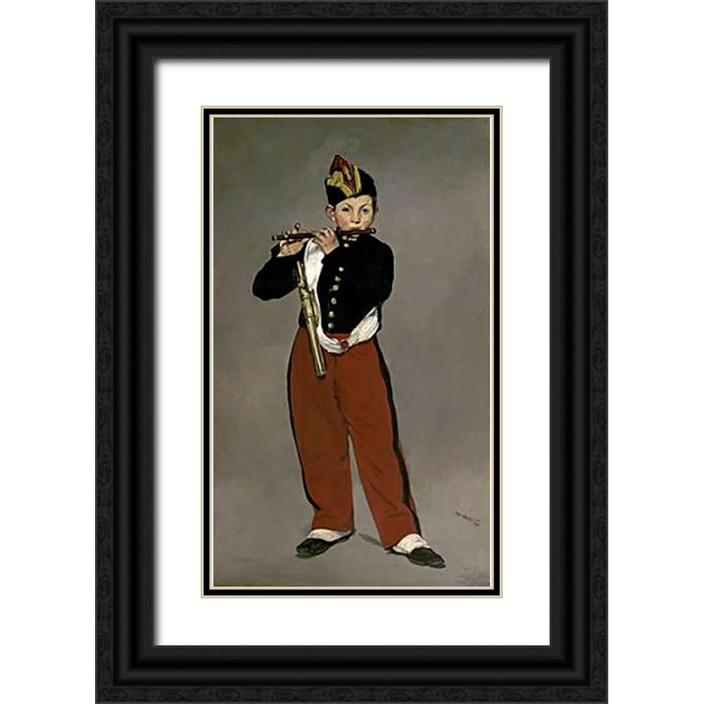 Manet, Edouard 10x14 Black Ornate Wood Framed with Double Matting ...