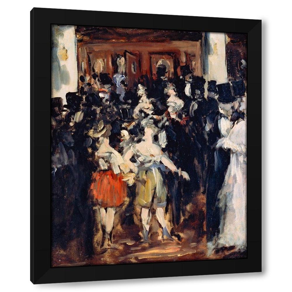 Edouard Manet 12x14 Black Modern Wood Framed Wall Art Titled - Masked ...