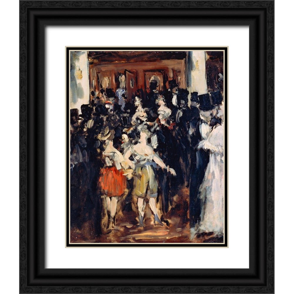 Manet, Edouard 12x14 Black Ornate Wood Framed with Double Matting ...
