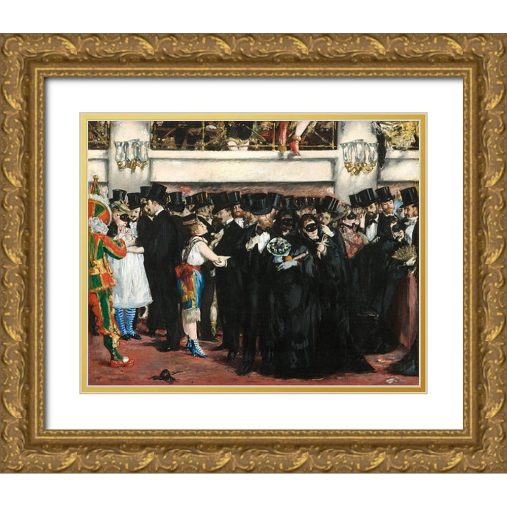 Manet, Edouard 14x12 Gold Ornate Wood Framed with Double Matting Museum ...
