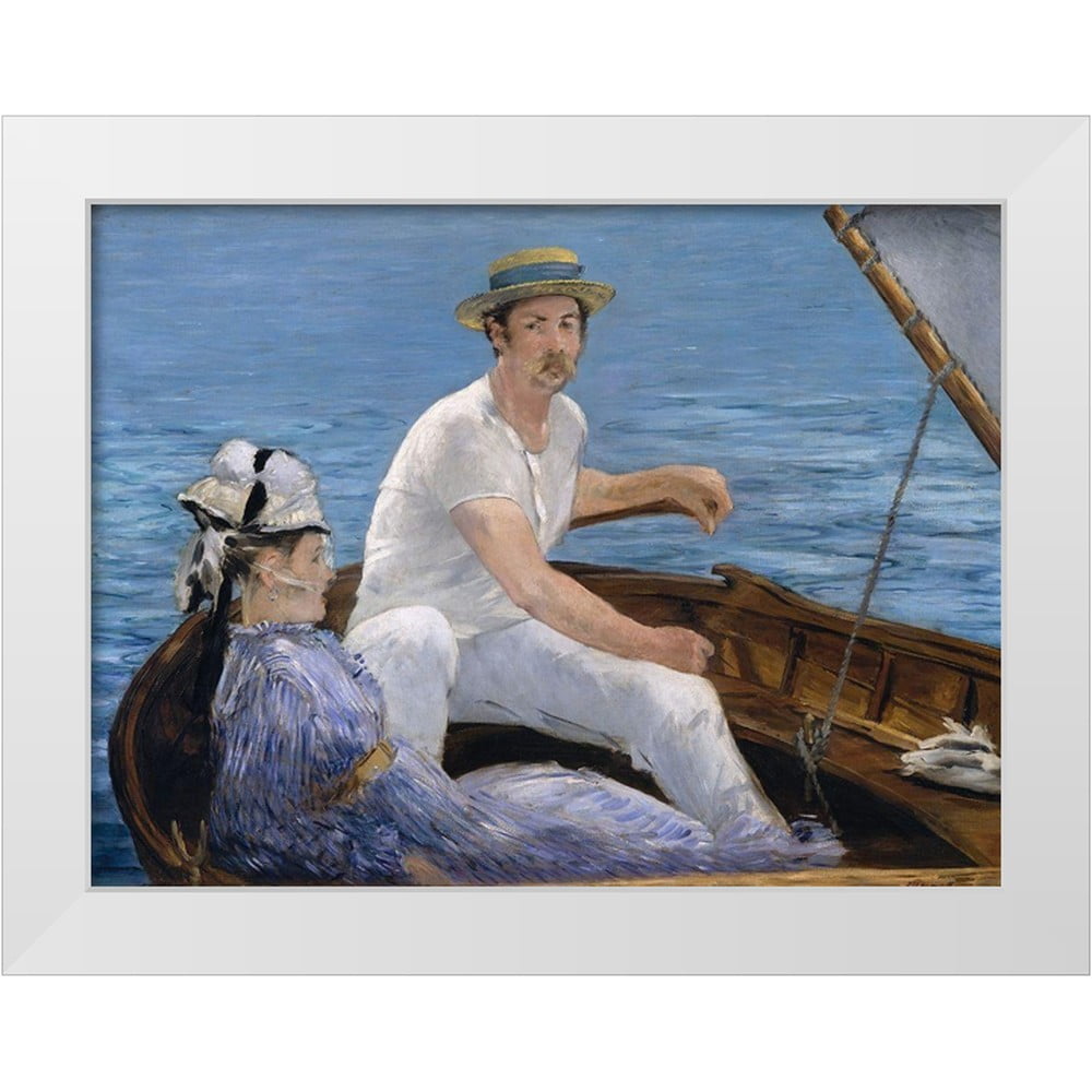 Manet, Edouard 14x12 White Modern Wood Framed Museum Art Print Titled ...