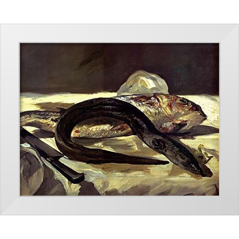 Manet, Edouard 14x12 White Modern Wood Framed Museum Art Print Titled ...