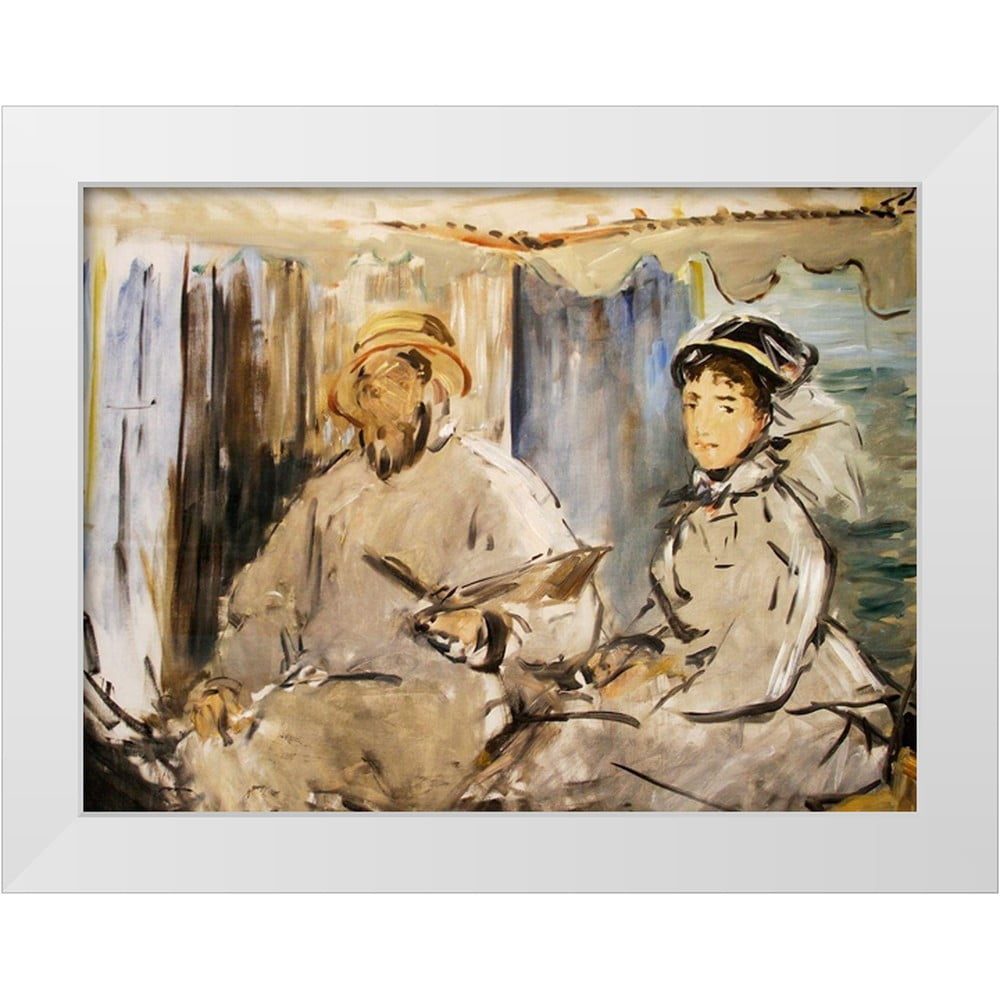 Manet, Edouard 14x12 White Modern Wood Framed Museum Art Print Titled ...