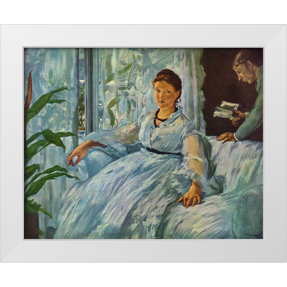Manet, Edouard 14x12 White Modern Wood Framed Museum Art Print Titled ...