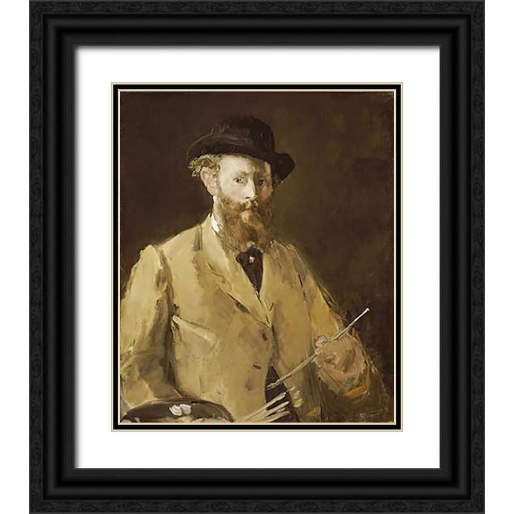 Manet, Edouard 15x17 Black Ornate Wood Framed with Double Matting ...