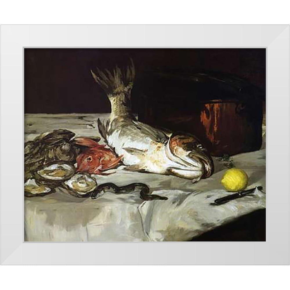 Manet, Edouard 32x26 White Modern Wood Framed Museum Art Print Titled ...