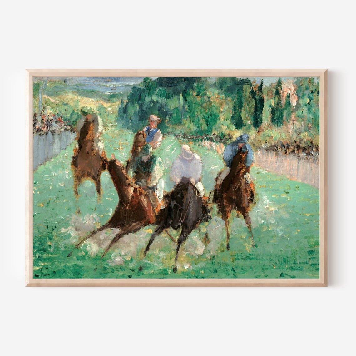 Manet Horse Race Art Poster Impressionist Equestrian UNFRAMED Poster ...