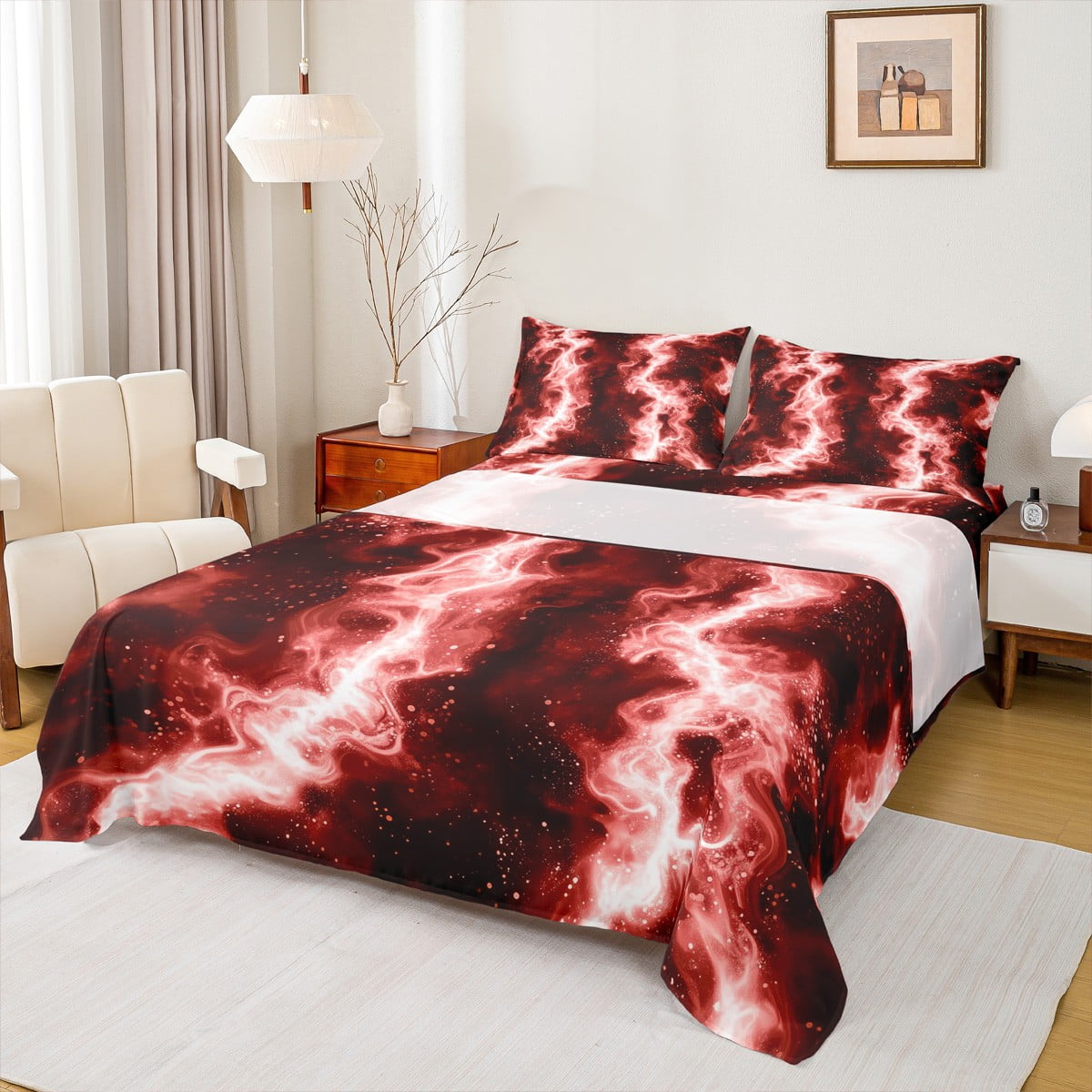 Manfei Aesthetic Splashing Ink Full Size Sheets,Modern Abstract ...