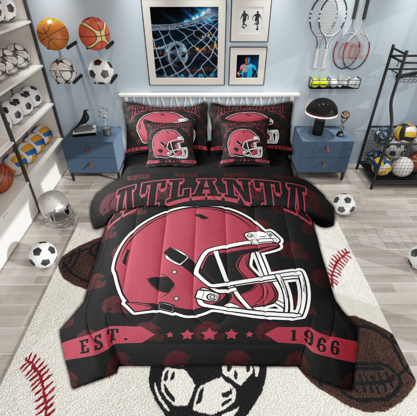 Manfei American Football City Bedding Comforter Set 7pcs,Atlant Queen ...