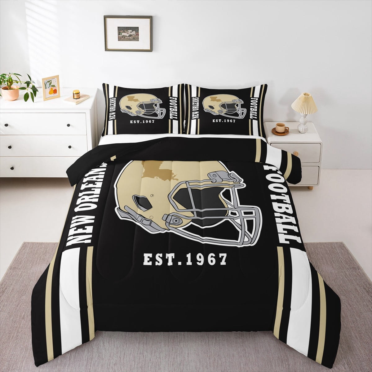 Manfei American Rugby Football Bedding Comforter Set,Ball Sport Game ...