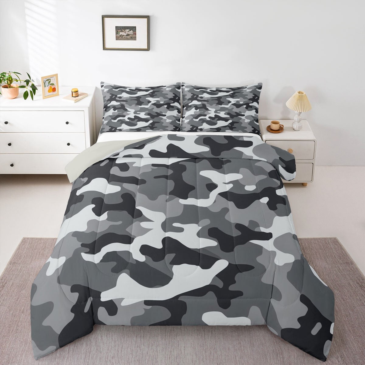 Manfei Army Camouflage King Size Comforter Sets,Military Theme Bedding ...