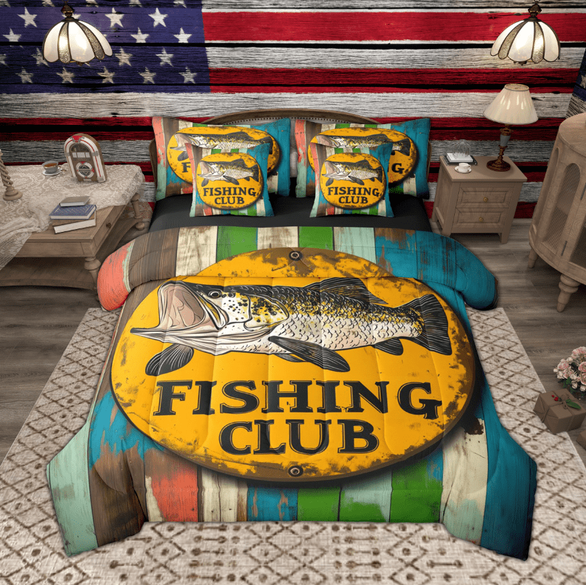 Manfei Big Pike Fish Twin Bedding Sets 7 Pieces, Rustic Farmhouse ...