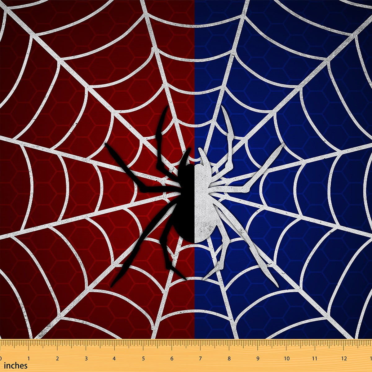 Manfei Black Gray Spider Sewing & Crafting Fabric (3 Yards), Geometric ...