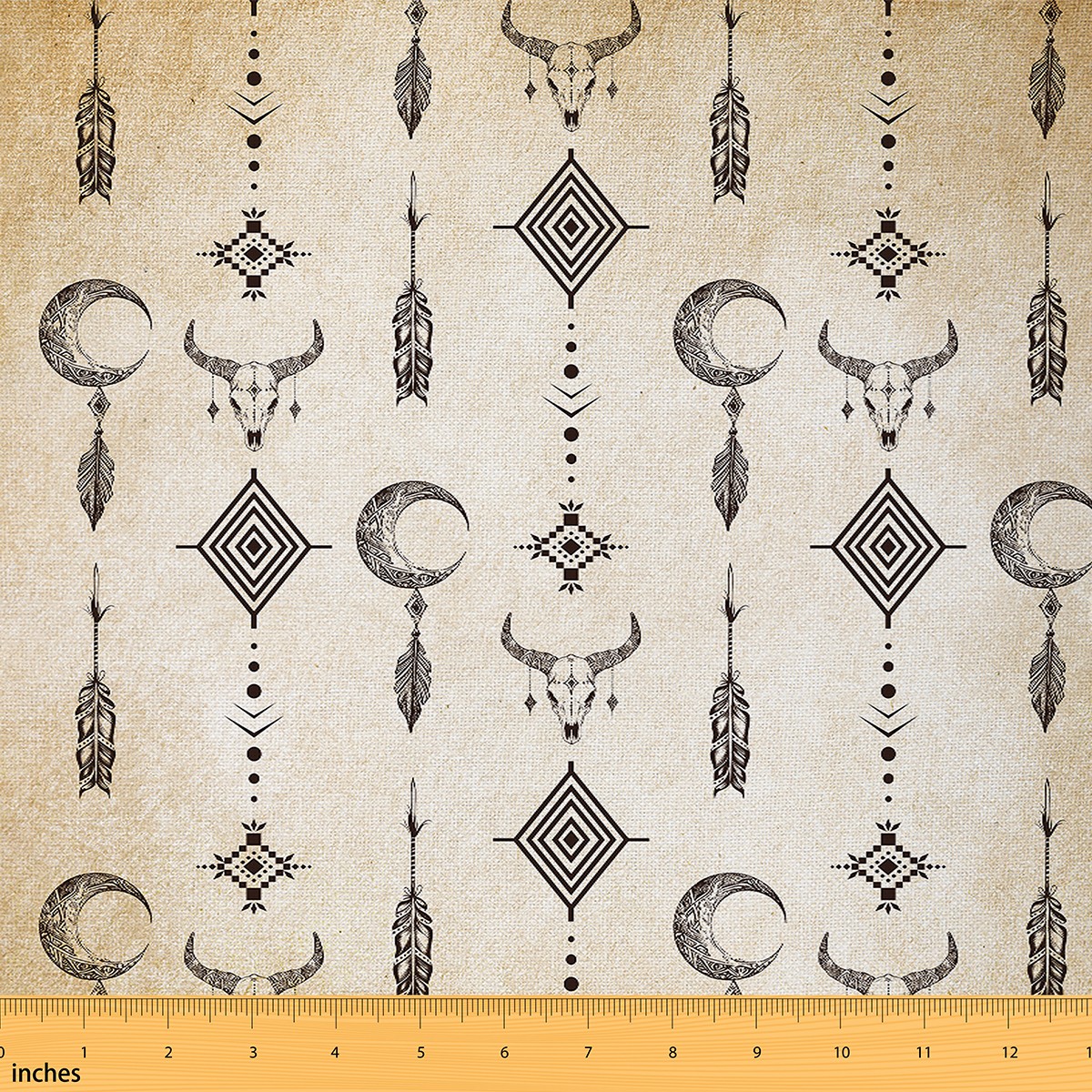 Manfei Bohemian Dreamcatcher Sewing & Crafting Fabric (1 Yard), Hippie ...