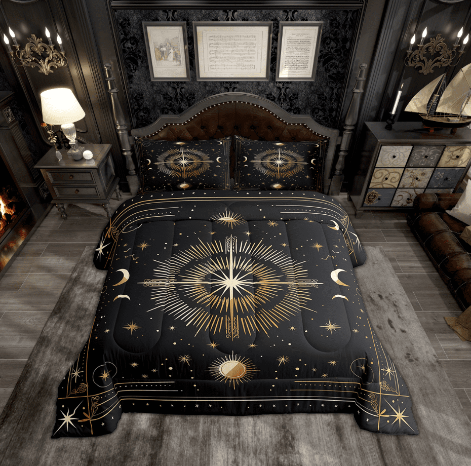 Manfei Bohemian Stars Print Full Size Comforter Sets, Hippie Outer ...
