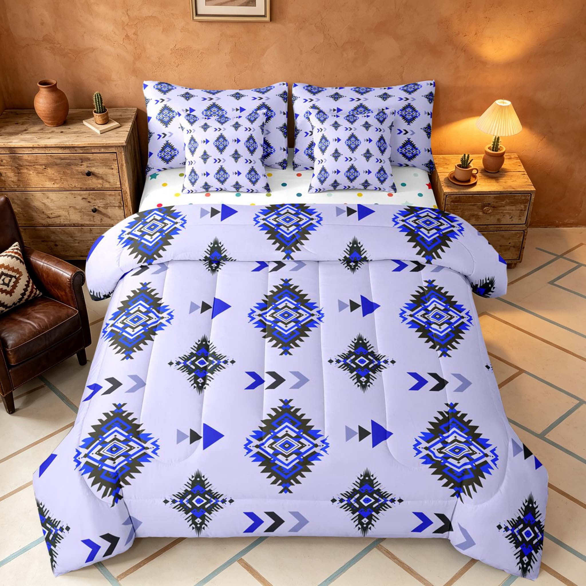 Manfei Boho Tribal Diamond Twin Bedding, Aztec Arrow Bedding Comforter ...