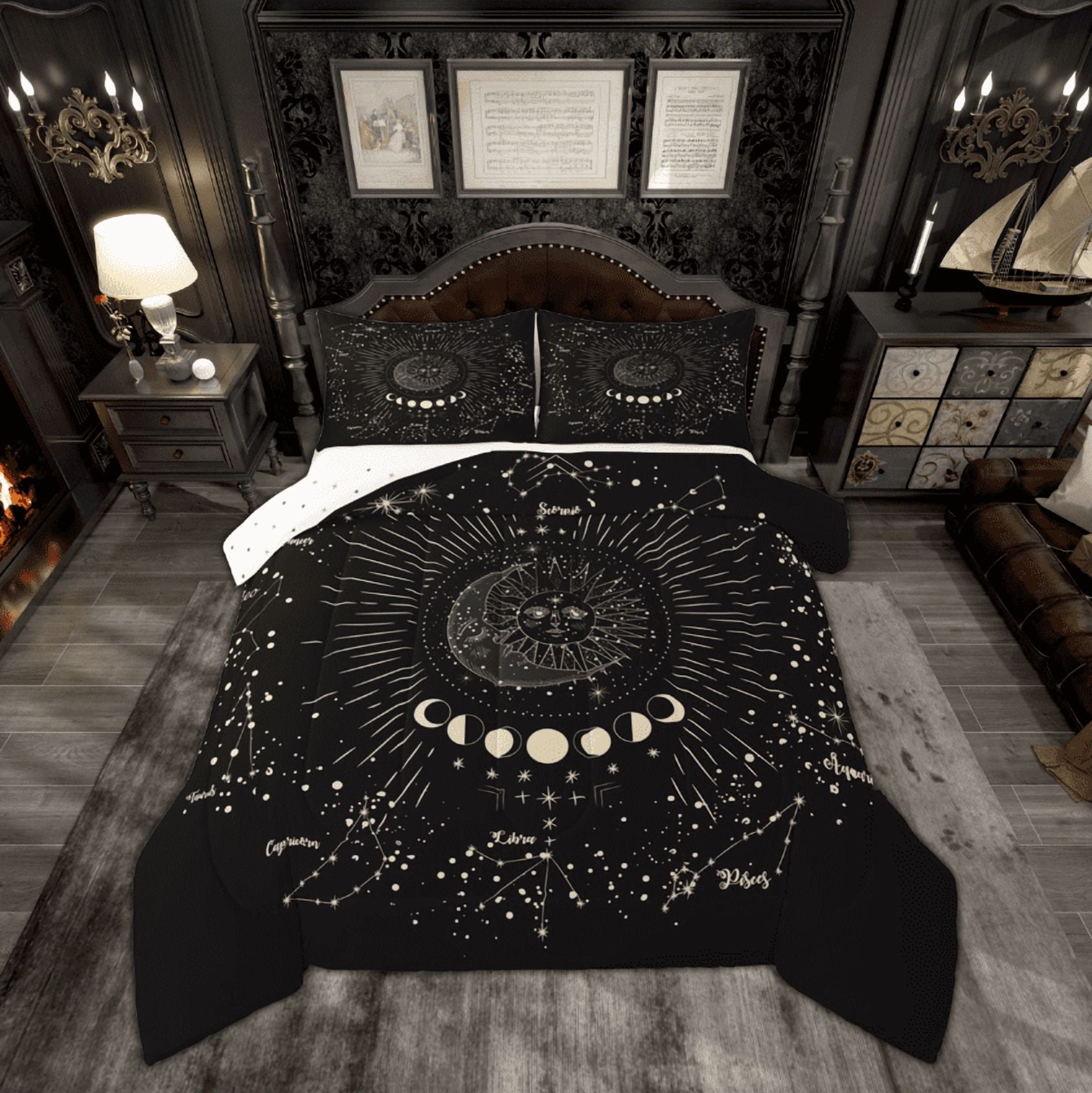Feelyou Bohomian Sun Moon Full Size Comforter Sets, Mystic Astrology ...