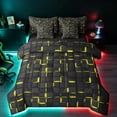 Manfei Bold 3D Square Queen Bedding, Neon Glow Bedding Comforter Set ...