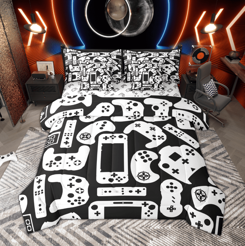 Manfei Boys Gaming Gamer Bedding Comforter Set, Video Game Console ...