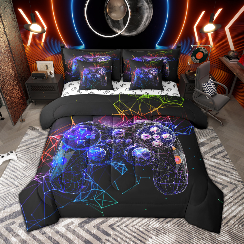 Manfei Boys Gaming Gamer Twin Bedding Sets, Video Game Console Gamepad ...