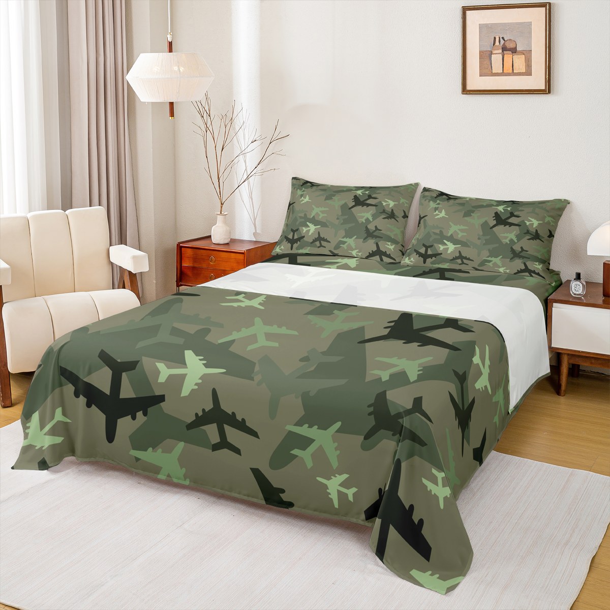 Manfei Cartoon Airplane Aircraft Twin Sheet Sets for Kids Boys ...