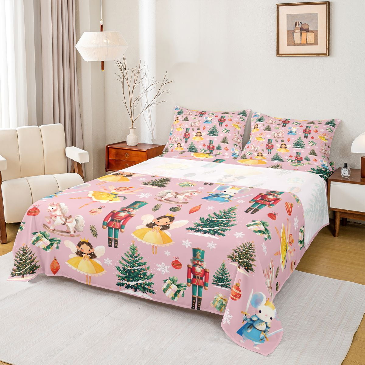 Manfei Cartoon Ballet Nutcracker Full Size Sheets,Kawaii Elf Girl Bed ...