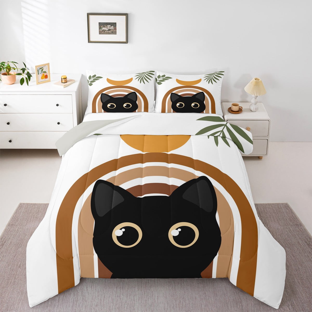 Manfei Cartoon Cat Kitten Bedding Comforter Set,Pet Animal Twin ...