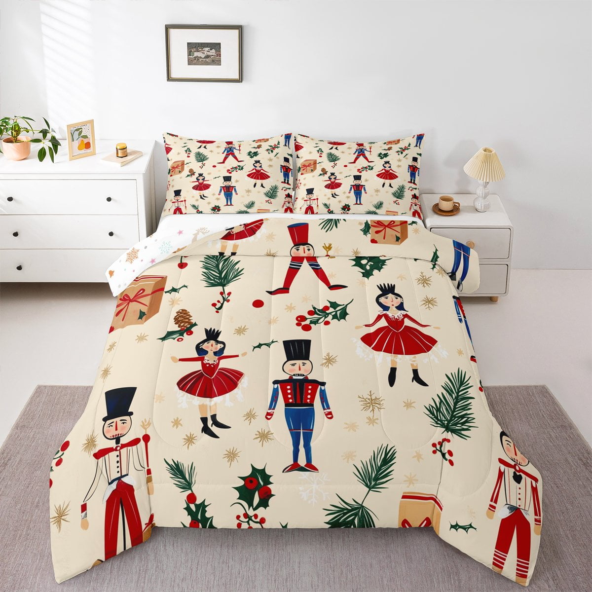 Manfei Cartoon Cute Princess Bedding Comforter Set for Kid, Nutcracker ...