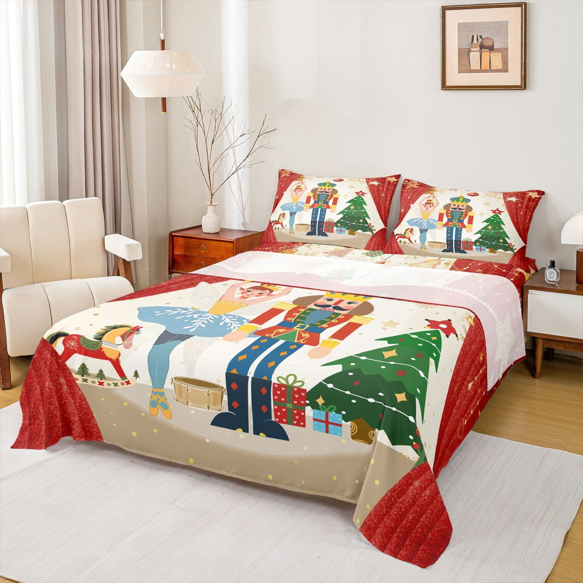 Homewish Cartoon Nutcracker Child Queen Sheet Sets, Kawaii Fairy Tale ...