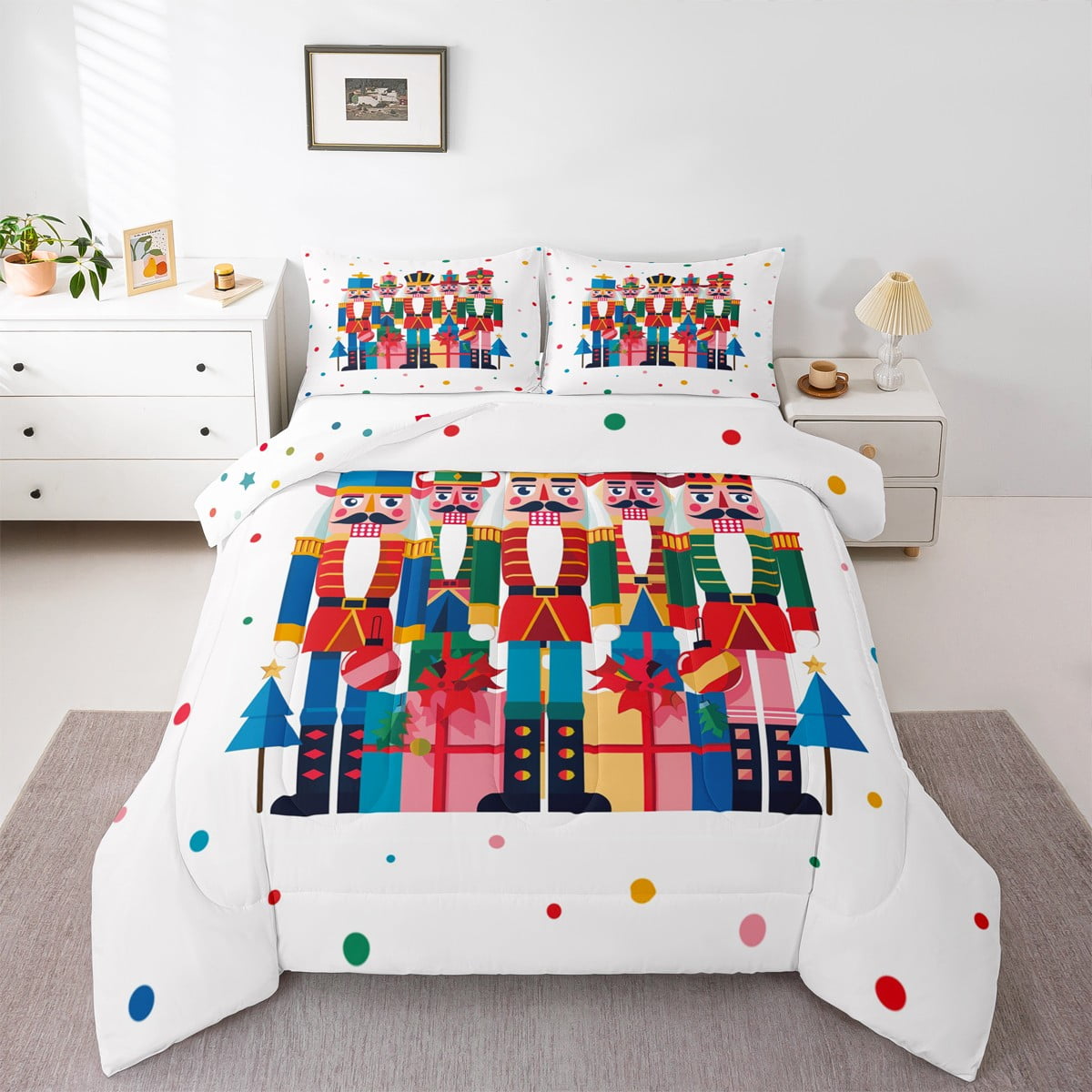 Manfei Cartoon Nutcracker Queen Comforter Set,Merry Christmas Gifts ...