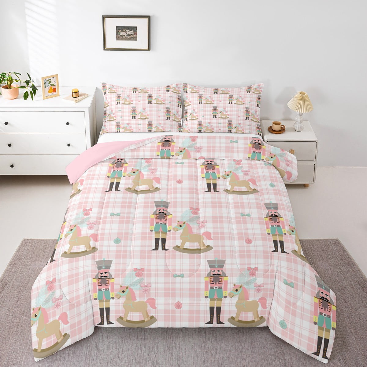 Manfei Cartoon Nutcracker Soldier Full Size Comforter Sets,Merry ...