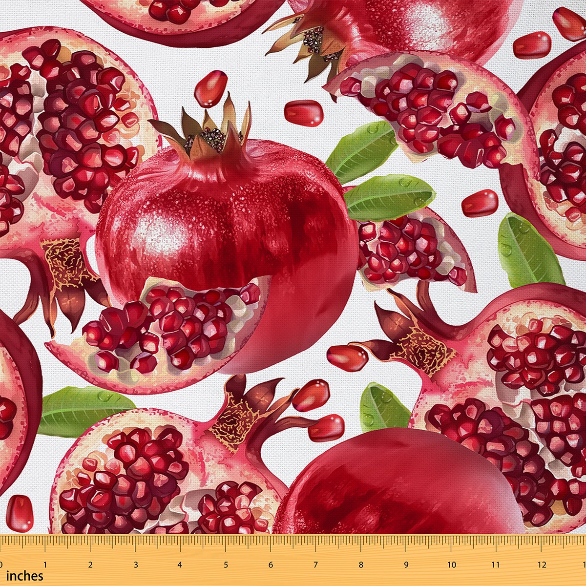 Manfei Cartoon Pomegranate Fabric by the Yard (1 Yard), Fruit Theme ...
