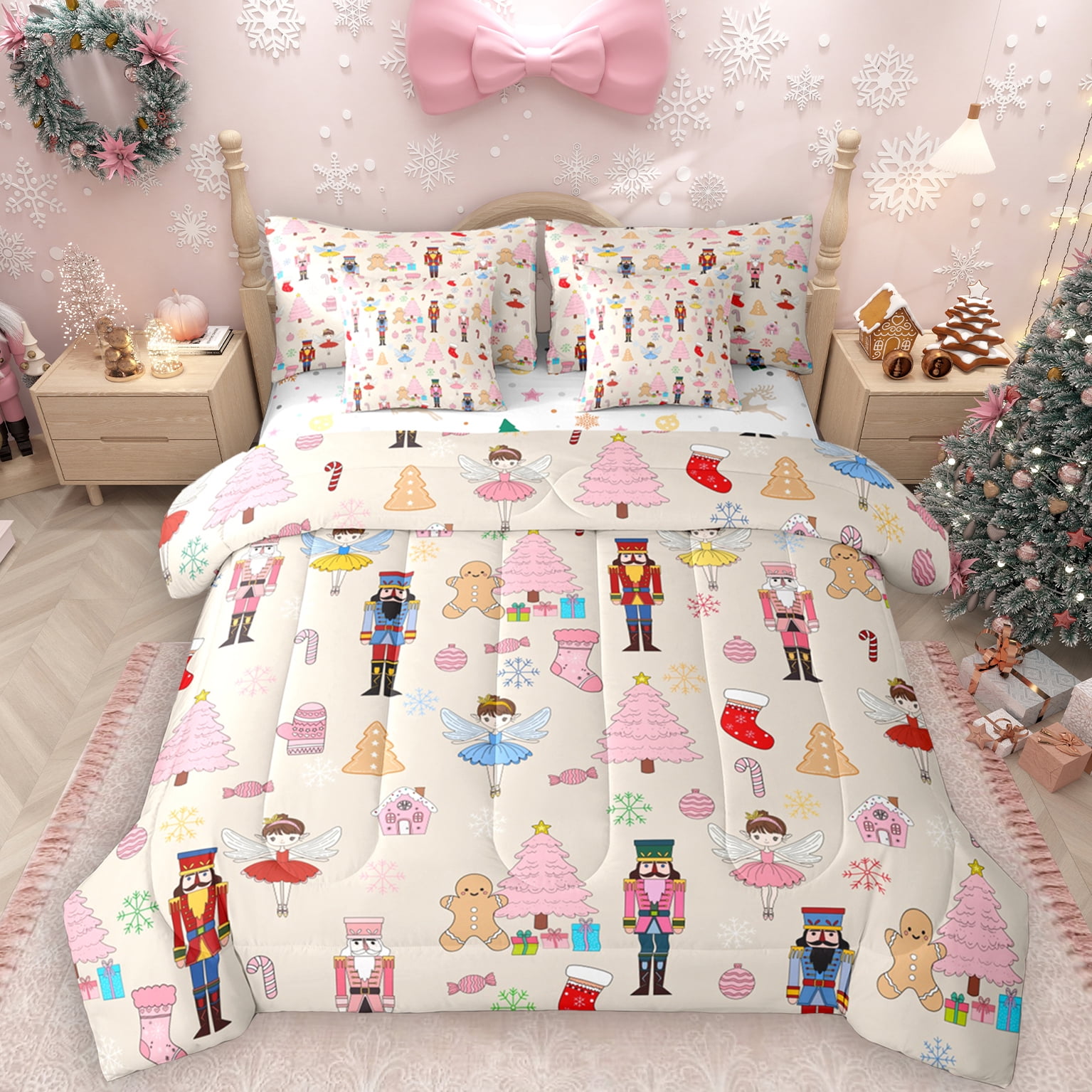 Manfei Cartoon Royal Nutcracker 7-Piece Twin Bedding Sets for Kid ...