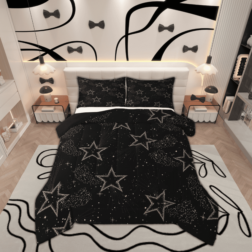 Manfei Cartoon Stars Bedding Sets Full with Comforter, Mystic Starry ...